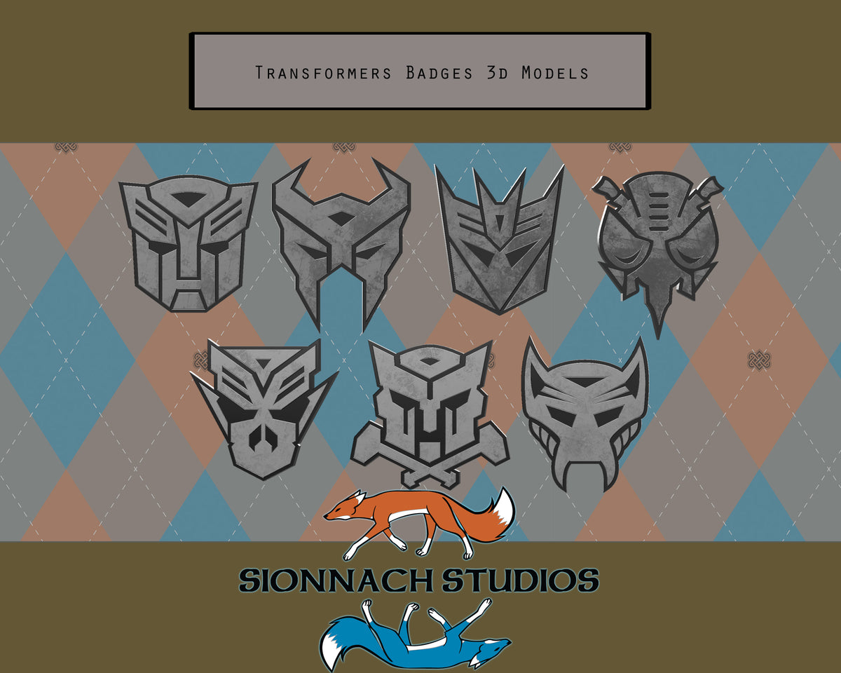 Transformers Inspired - Faction Badges/Magnets STL Files for 3D Printi ...