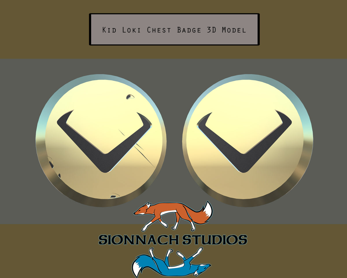 Kid Loki Inspired Chest Badge for Cosplay - 3D STL Files – Sionnach Studios
